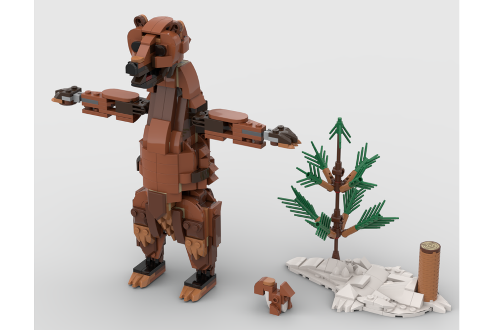 LEGO MOC Grizzly Bear by Kaen | Rebrickable - Build with LEGO