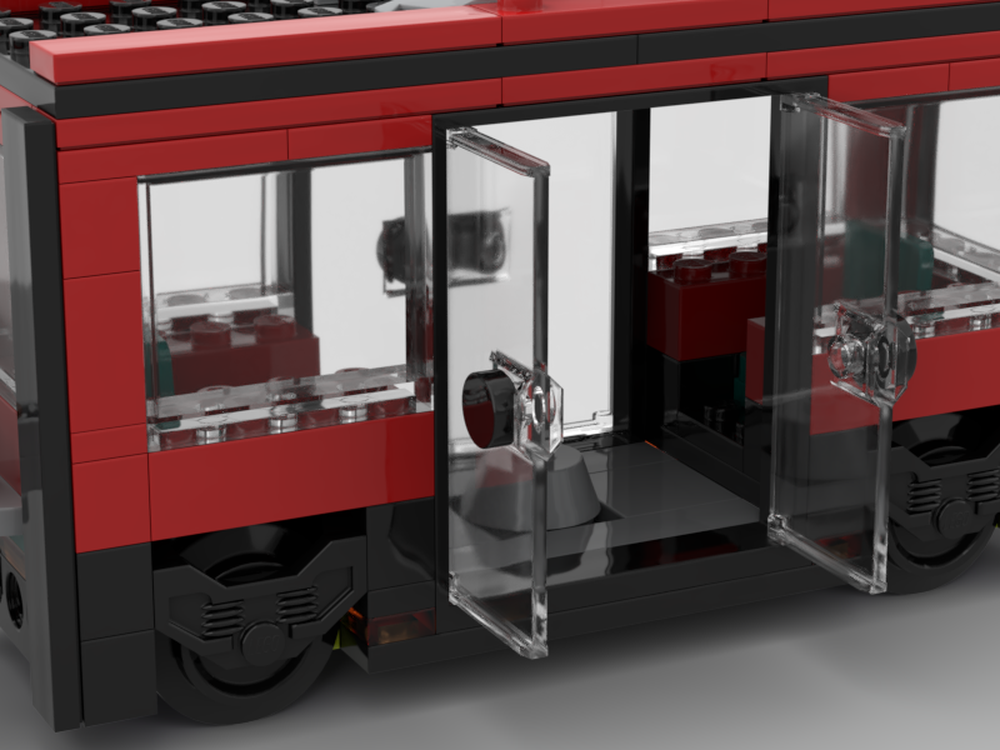 Lego Moc Low Floor Downtown Streetcar By Marconius6 Rebrickable