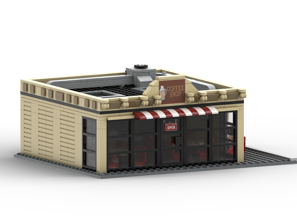 LEGO MOC Coffee Shop by JIDBrickCreations | Rebrickable - Build with LEGO