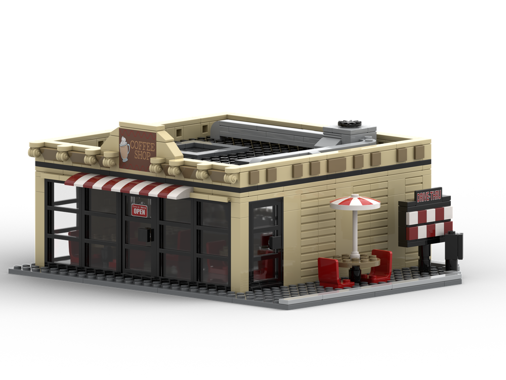 LEGO MOC Coffee Shop by JIDBrickCreations | Rebrickable - Build with LEGO