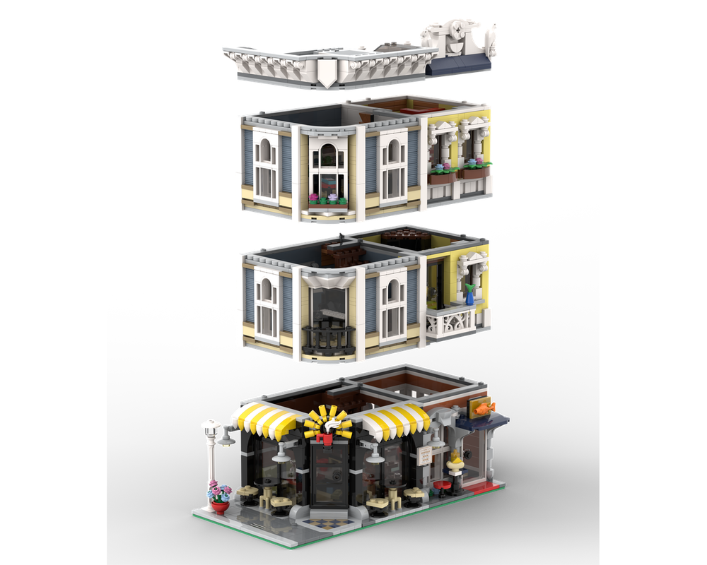 LEGO MOC Assembly Square Bistro by Briquoleur | Rebrickable - Build ...