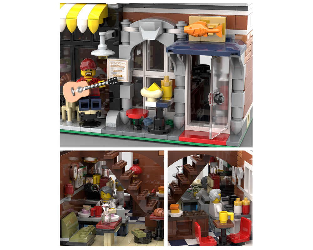 LEGO MOC Assembly Square Bistro by Briquoleur | Rebrickable - Build ...