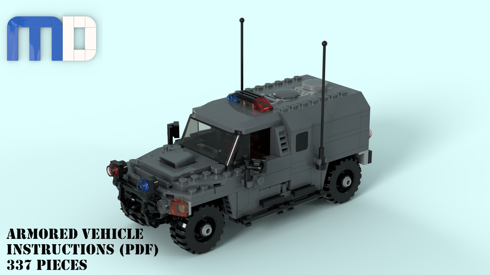 LEGO MOC Armored Police Vehicle MOC by MDesigns | Rebrickable - Build ...