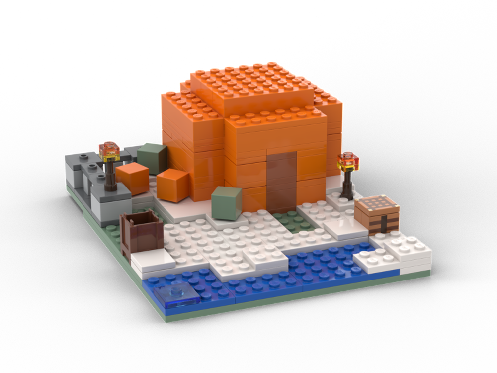 LEGO MOC Minecraft Pumpkin & Melon Farm Hut by Herbane | Rebrickable ...