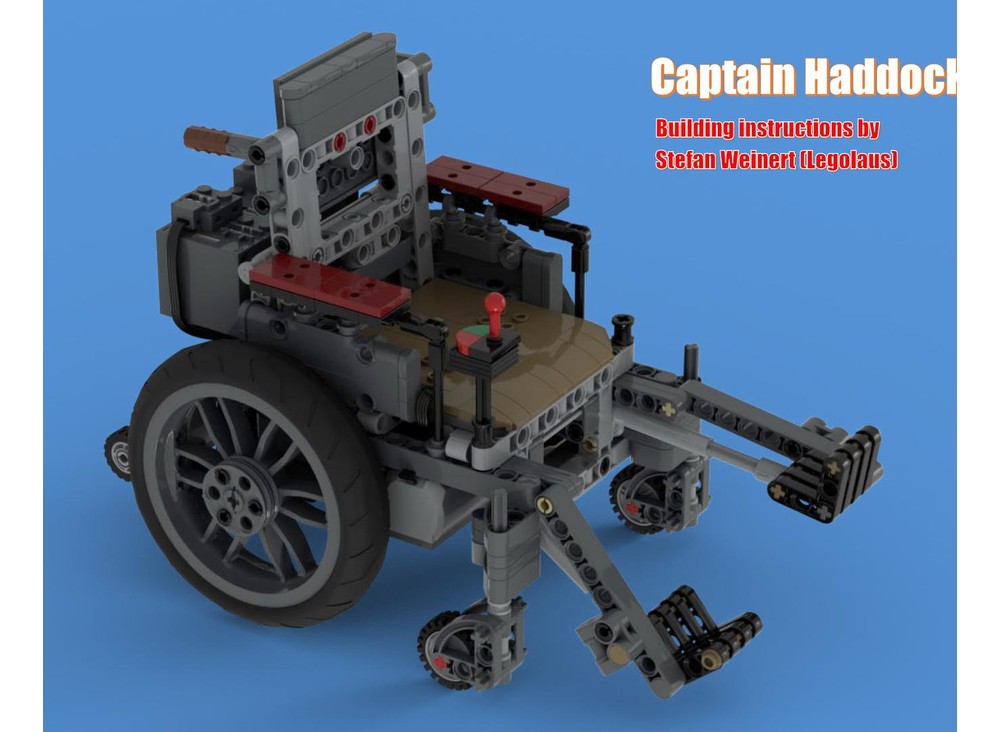Lego Moc Captain Haddock In A Wheelchair By Legolaus Rebrickable