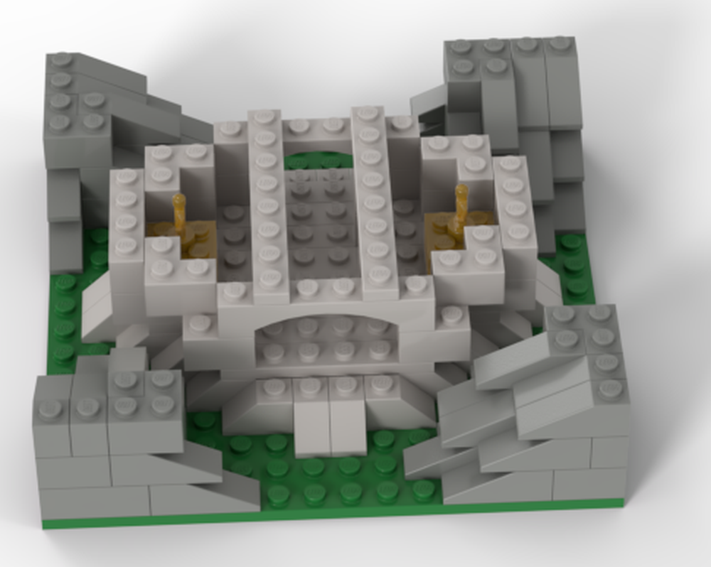 LEGO MOC Temple with Mountain by Misser | Rebrickable - Build with LEGO