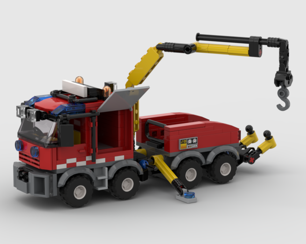 LEGO MOC Heavy Rescue Wrecker Fire Truck by reggieranger | Rebrickable ...