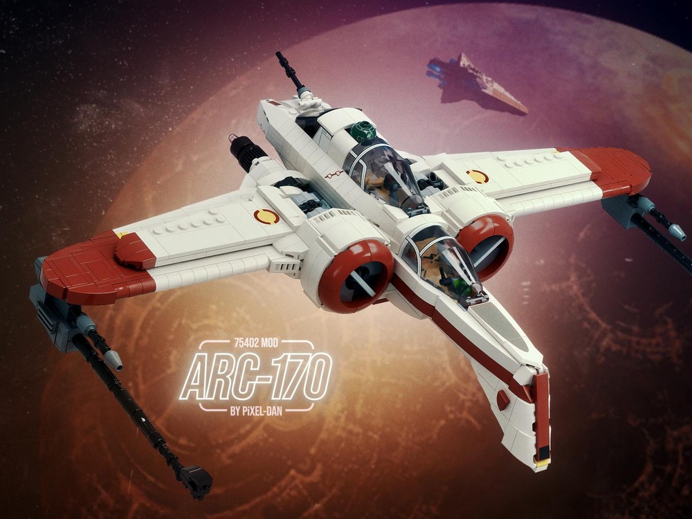 Lego Moc Pixel Dans Arc 170 Starfighter 75402 Modification