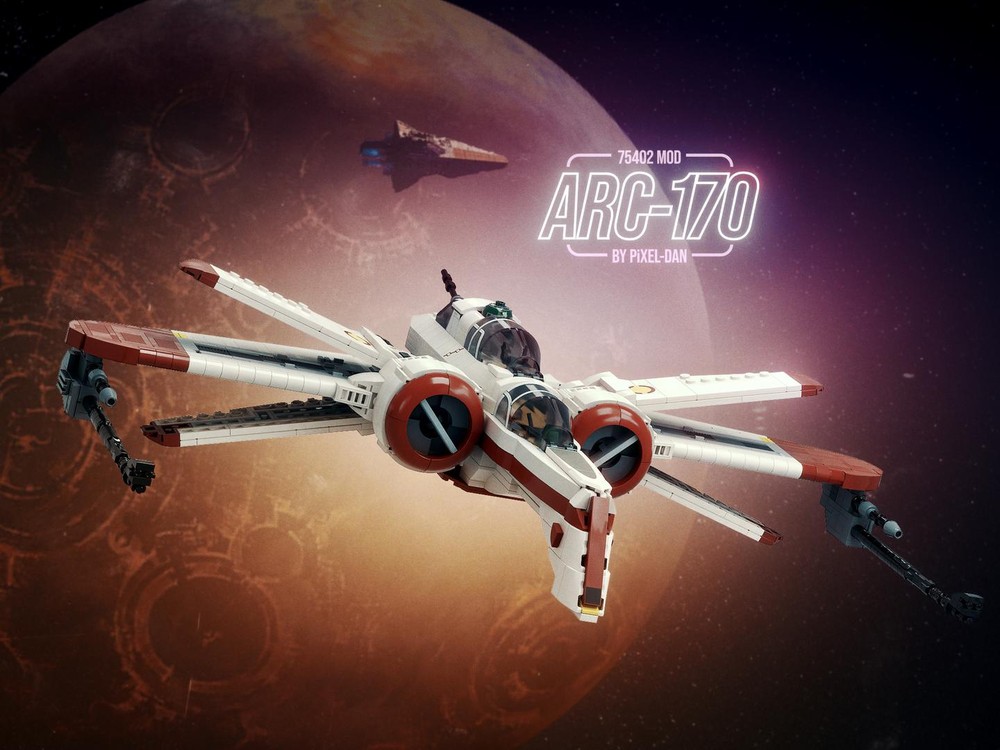 Lego Moc Pixel Dans Arc 170 Starfighter 75402 Modification