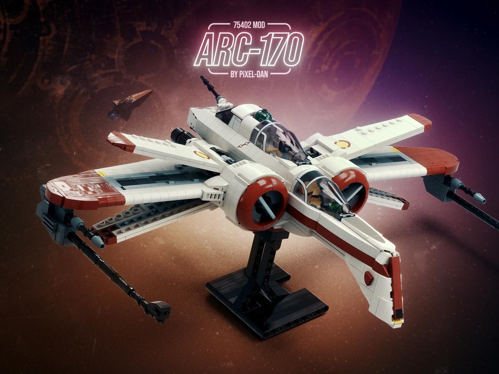 Lego Moc Pixel Dans Arc 170 Starfighter 75402 Modification