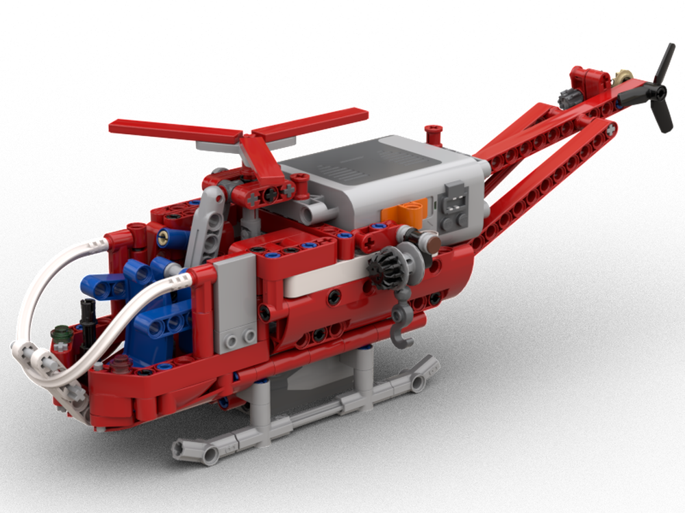 LEGO MOC Rescue Helicopter with Tiltable Rotors (PF Powered) by ...