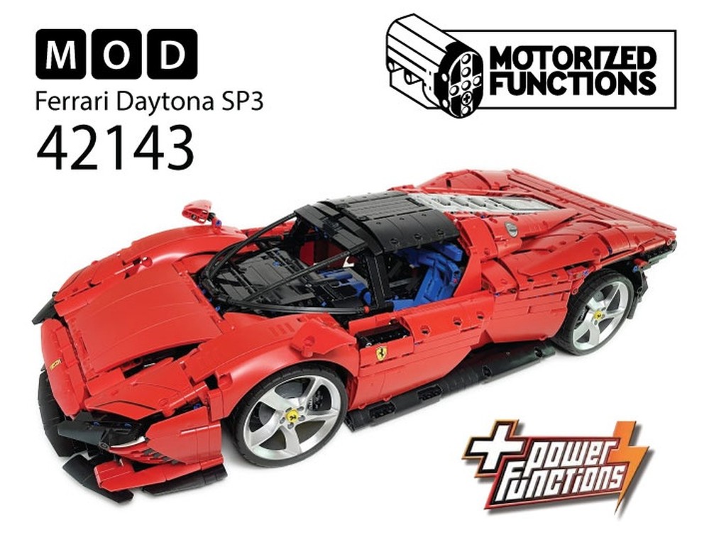 LEGO MOC-206167 42143 페라리 Daytona SP3 RC MOD for Power Function Motors ...