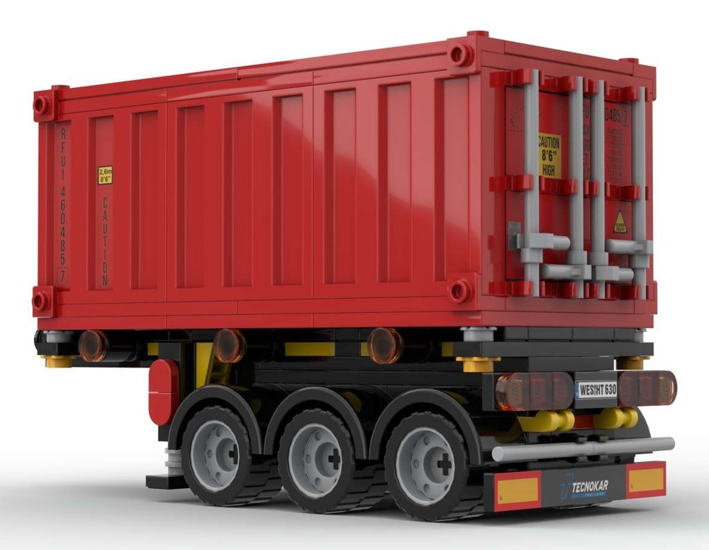 LEGO MOC 3 Axles Container Semitrailer by GMTBRICKS | Rebrickable ...