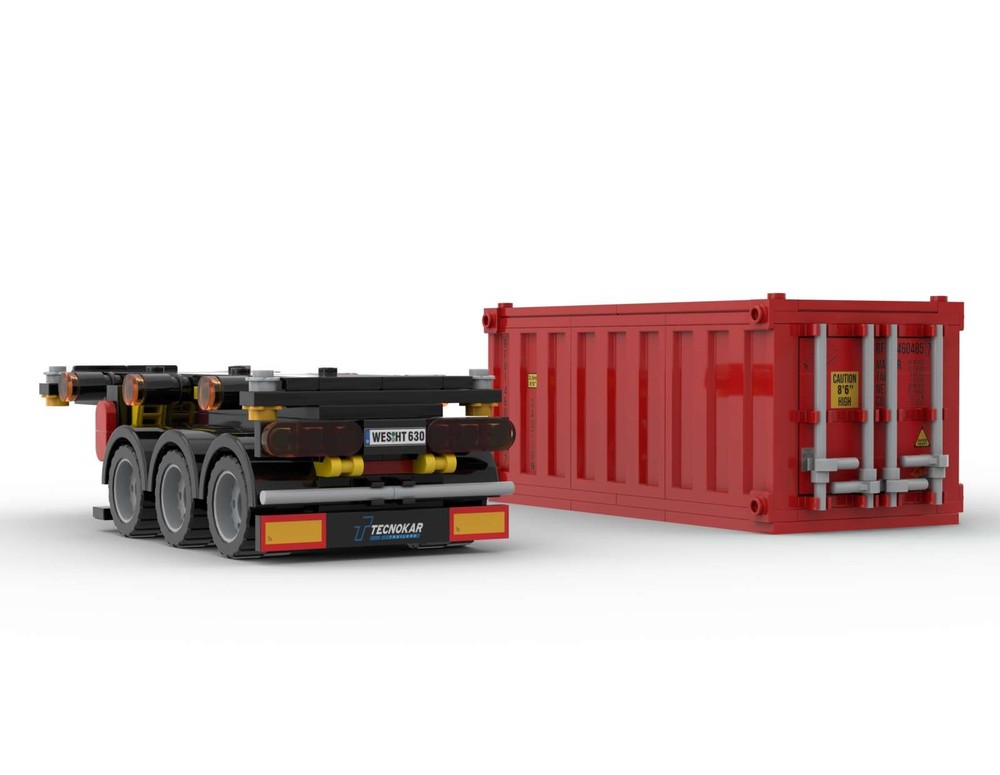 LEGO MOC 3 Axles Container Semitrailer by GMTBRICKS | Rebrickable ...