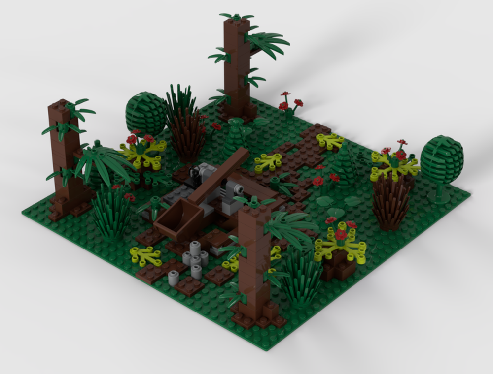 LEGO MOC Ewok Catapult Station by Manozoid | Rebrickable - Build with LEGO