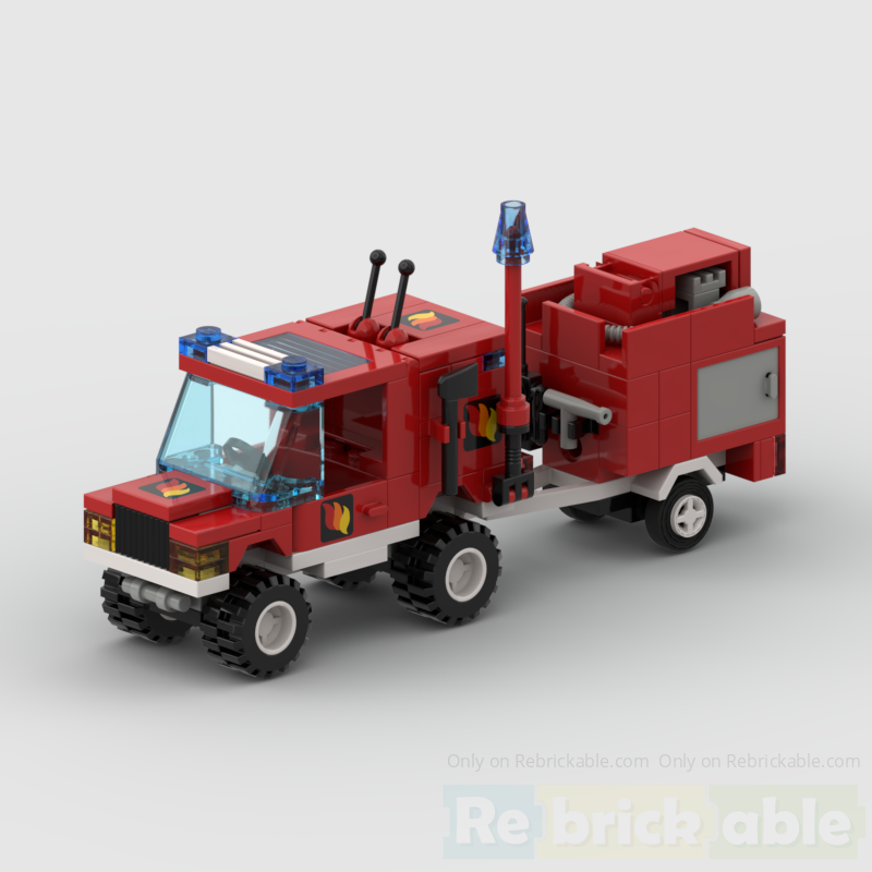 LEGO MOC-206197 Fire Fighter Jeep with trailer by lCRASHl | Rebrickable ...