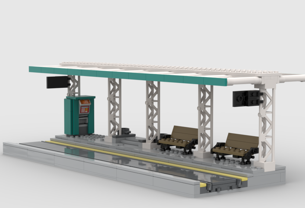 LEGO MOC Main Street Tram Station by Ryanclegg12 | Rebrickable - Build ...