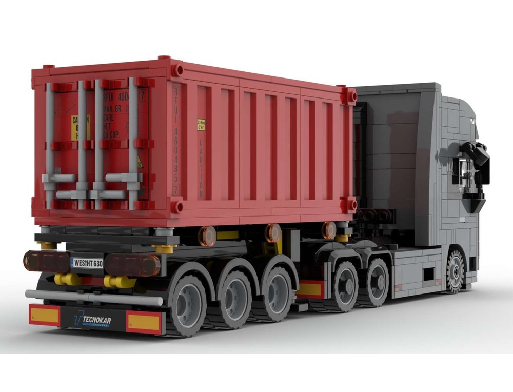 LEGO MOC Volvo FH16 6x4 + Container Semitrailer by GMTBRICKS | Rebrickable - Build with LEGO