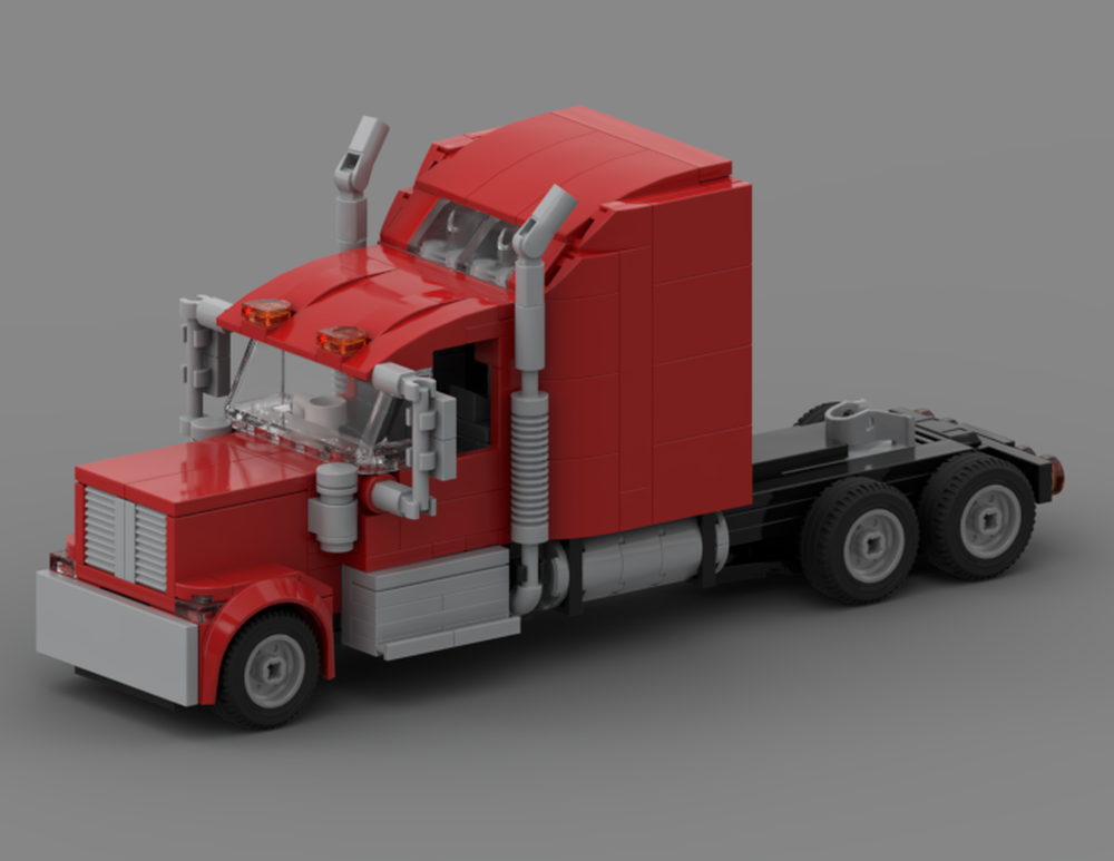 LEGO MOC American style long-nose sleeper cab semi truck by DudPR ...