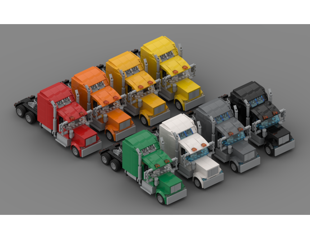 LEGO MOC American style long-nose sleeper cab semi truck by DudPR ...
