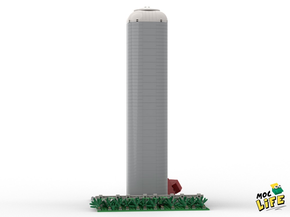 Lego Moc Grain Silo With Silage Blower By Moclife Rebrickable Build
