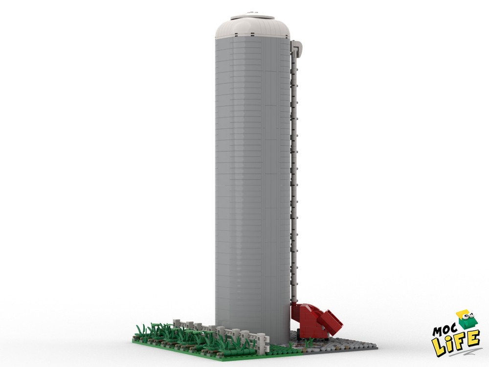 Lego Moc Grain Silo With Silage Blower By Moclife Rebrickable Build