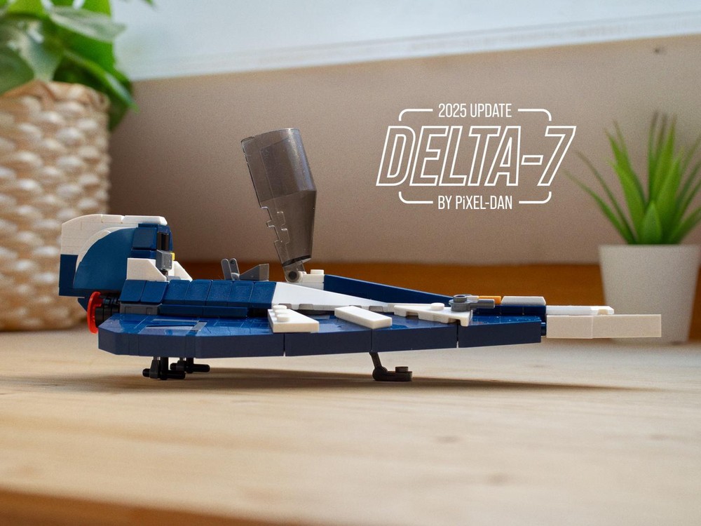 Lego Moc Pixel Dans Delta 7 Plo Koon 2025 Update Minifig Scale