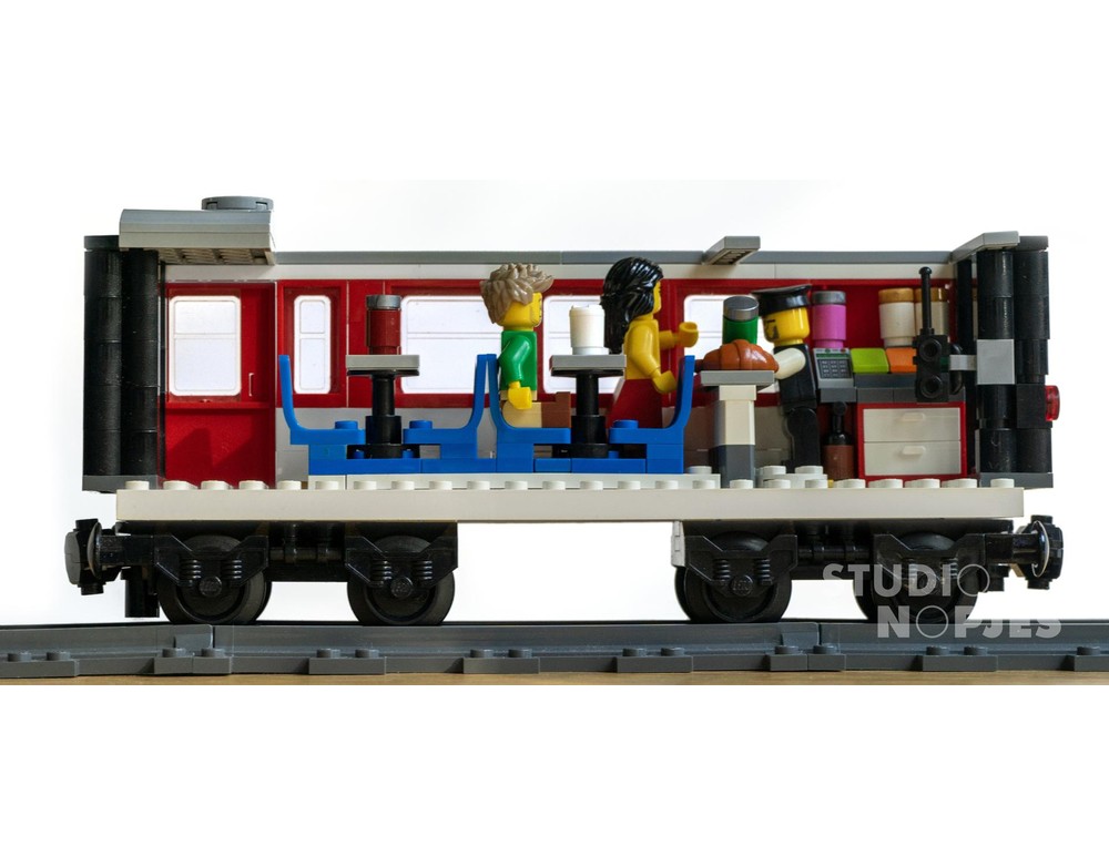 LEGO MOC Train Dining Car - DB Speisewagen (6-wide, red) by Roloff ...