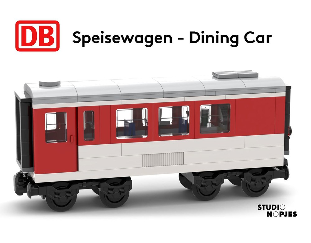 LEGO MOC Train Dining Car - DB Speisewagen (6-wide, red) by Roloff ...