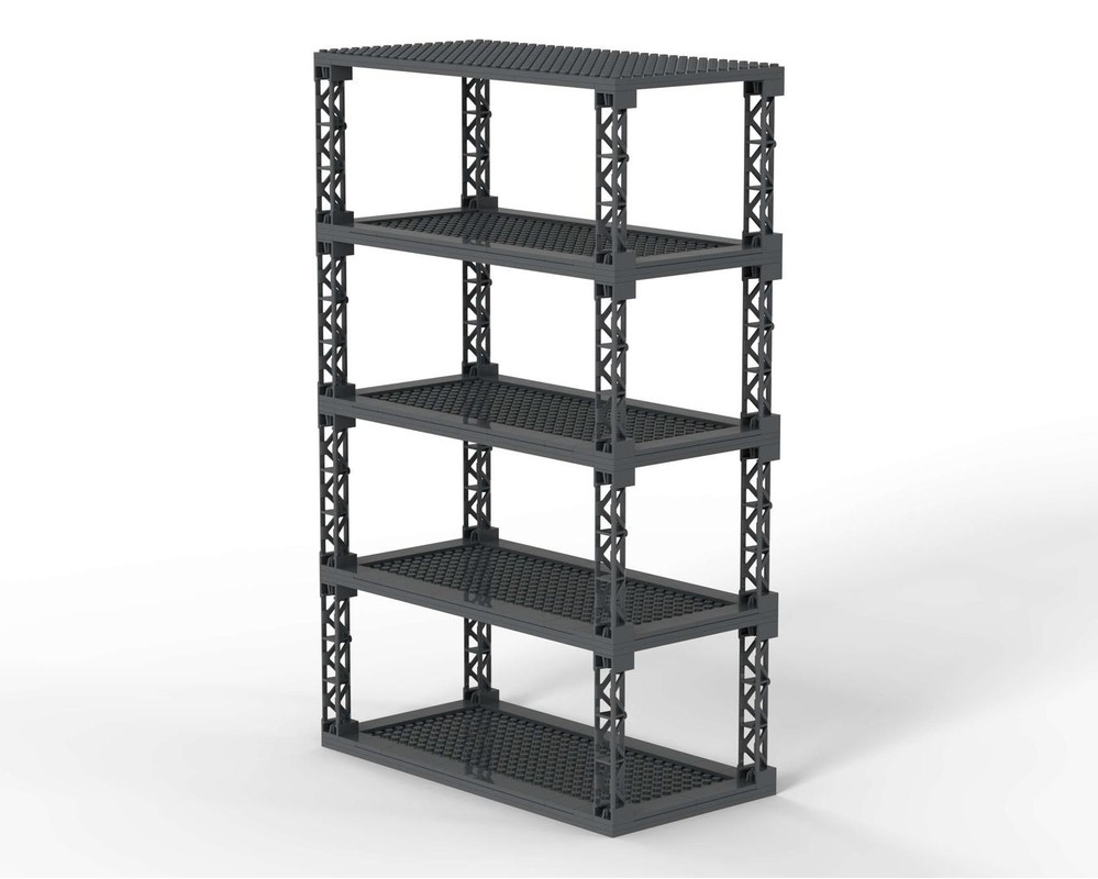 LEGO MOC Simple 4-floor stand with tile borders on base 16x32 by ...