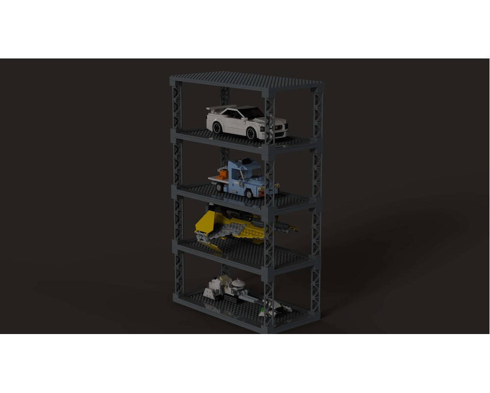 LEGO MOC Simple 4-floor stand with tile borders on base 16x32 by ...