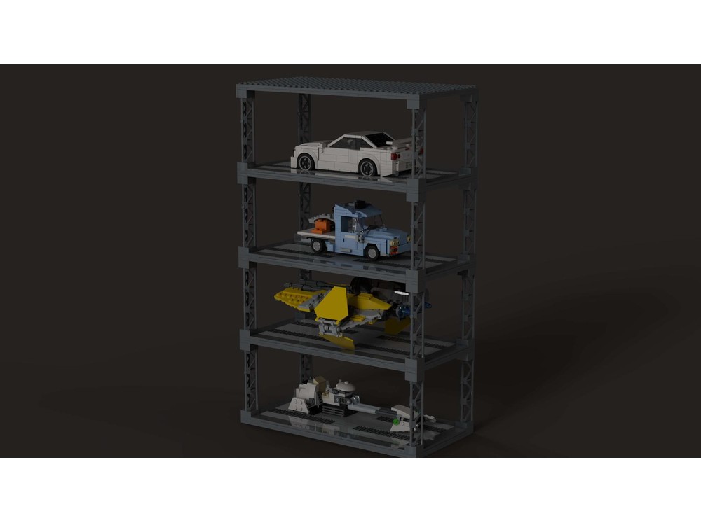 LEGO MOC Modified 4-floor stand with garage-like ground on base 16x32 ...