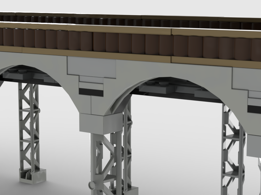 Lego Moc Railway Bridge Train Track Bridge City Subway Bridge By