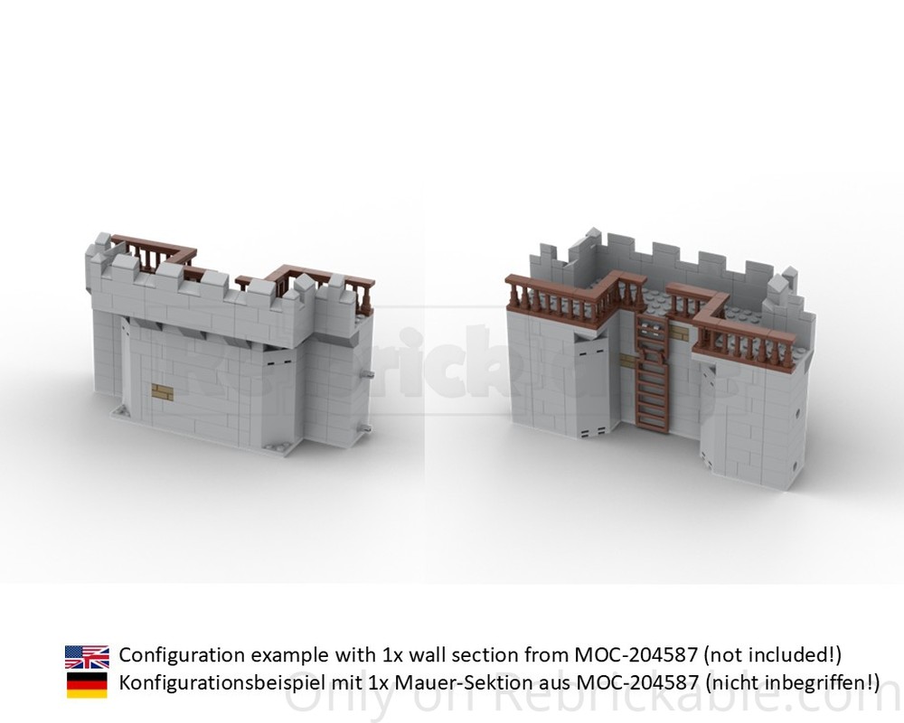 LEGO MOC Modular Castle Wall Corners by bri_CK_One | Rebrickable ...