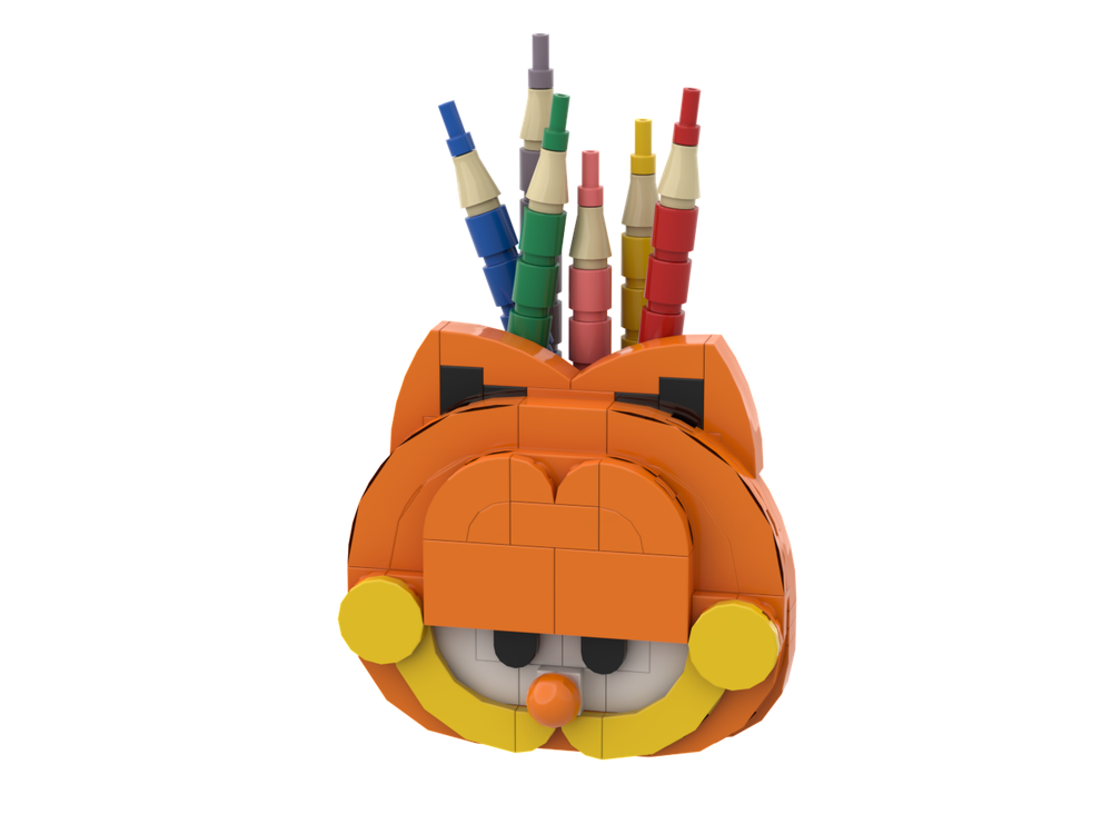 LEGO MOC PENCIL POT - GARFIELD by FredL45 | Rebrickable - Build with LEGO
