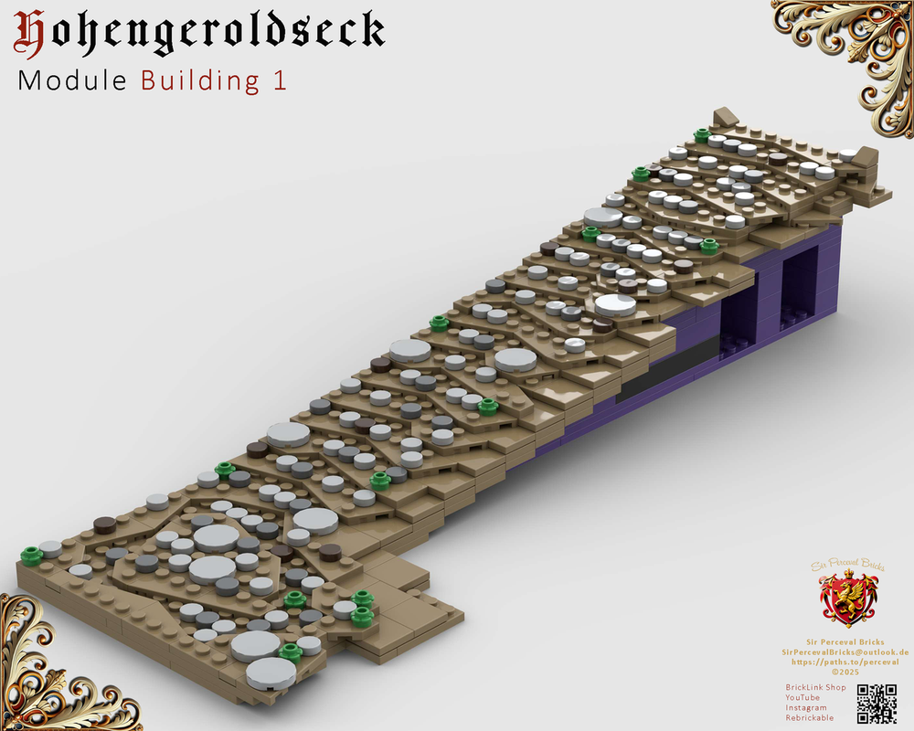 LEGO MOC Building 01 Castle Hohengeroldseck - Path between the gates ...