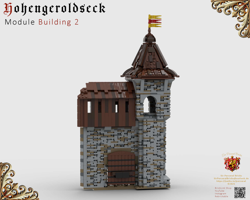 LEGO MOC Building 02 Castle Hohengeroldseck - Path between the gates ...
