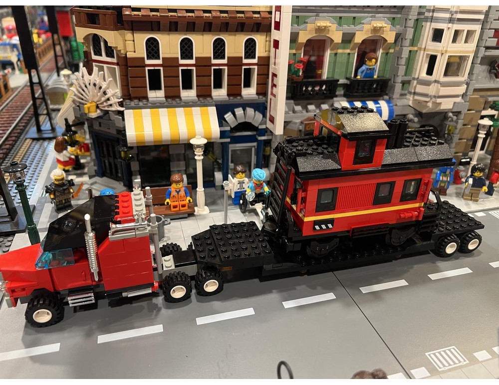 LEGO MOC Trucking Lowboy Trailer by medleyj | Rebrickable - Build with LEGO