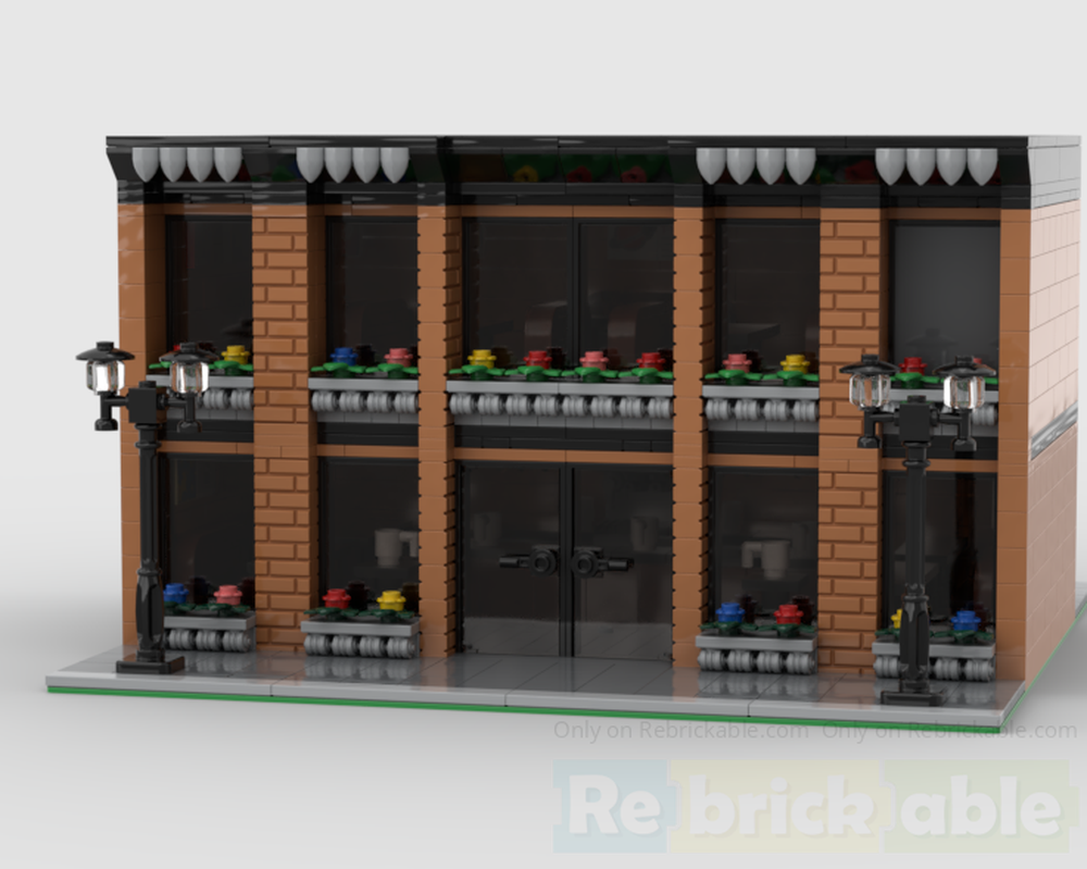 LEGO MOC Modular Cafe by NorwegianTater | Rebrickable - Build with LEGO