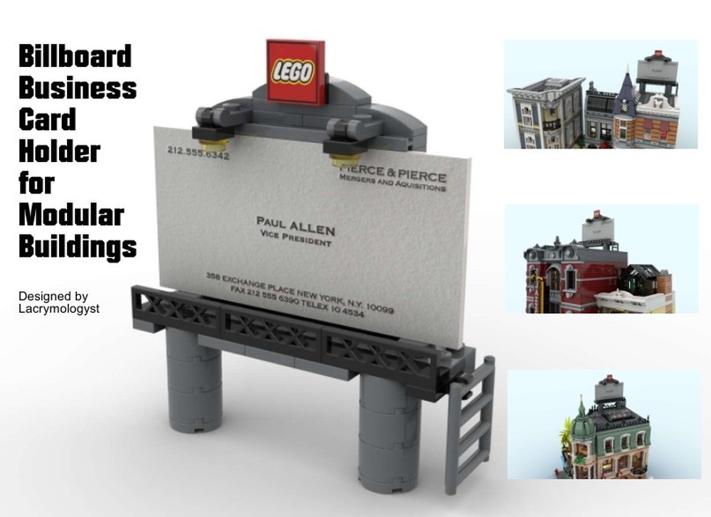LEGO MOC-206464 Billboard Business Card Holder for Modular Buildings by ...