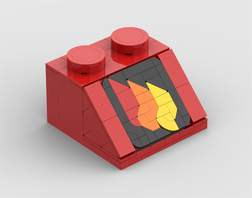 LEGO MOC Upscaled 2x2 fire slope by Briquoleur | Rebrickable - Build ...