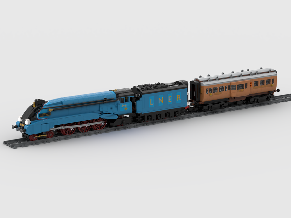 LEGO MOC LNER A4 Garter Blue "Mallard" with Dynamometer Car by JPCreations | Rebrickable - Build ...