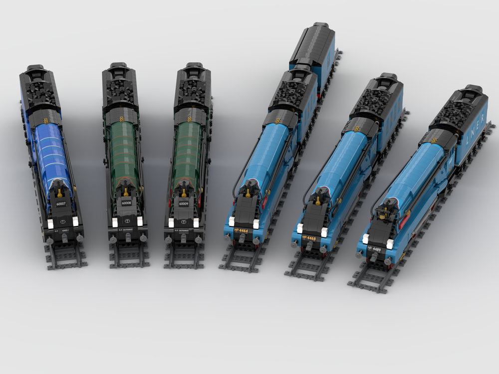 Lego Moc Lner A4 Garter Blue Mallard With Dynamometer Car By