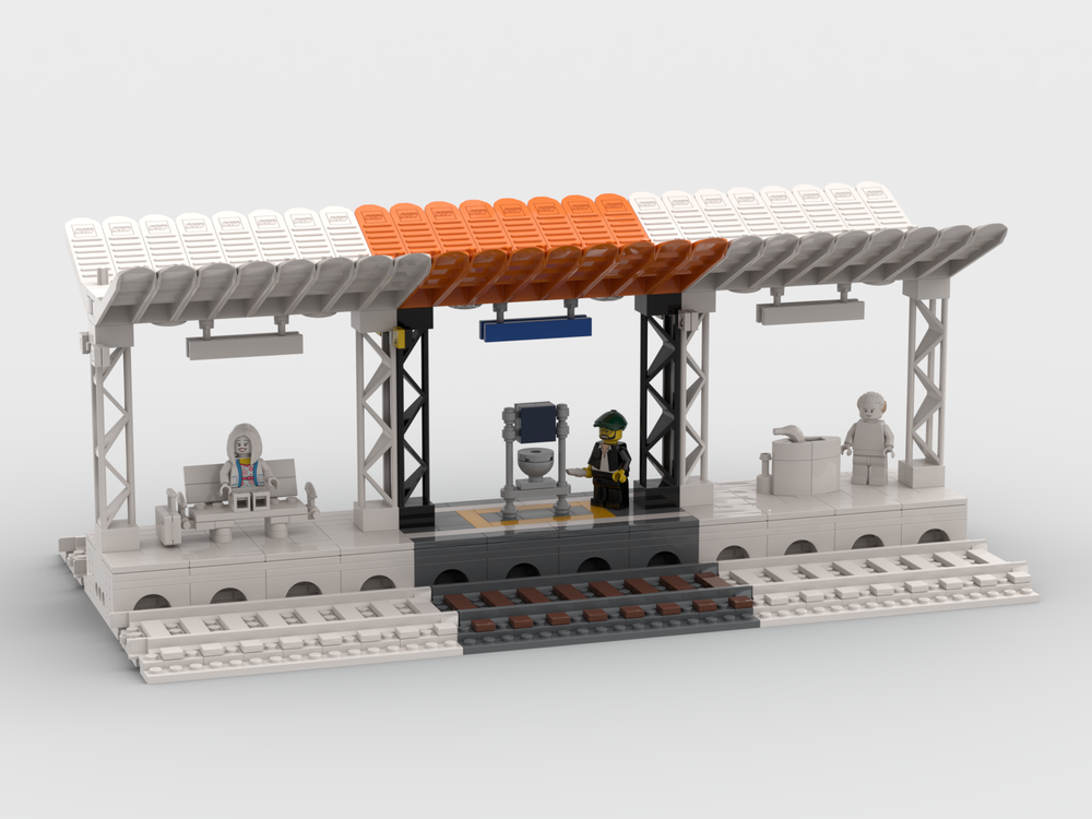 LEGO MOC Modular Train Station by BrickHappens | Rebrickable - Build ...