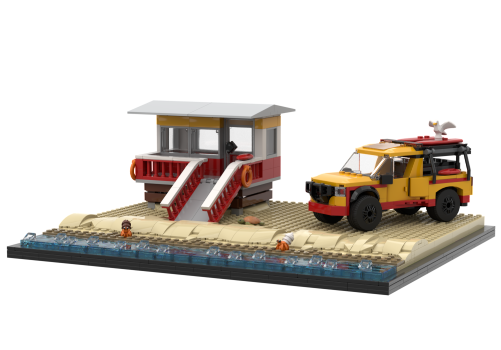 LEGO MOC Lifeguard Tower Display by OrchardBuilds | Rebrickable - Build ...
