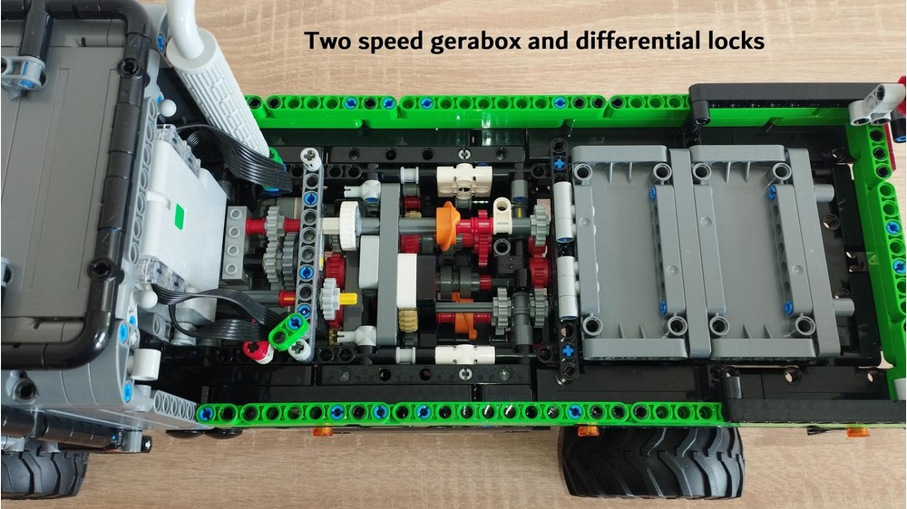 LEGO MOC-206554 Gearbox, V6 engine, axles Mod for 42129 4x4 Mercedes ...