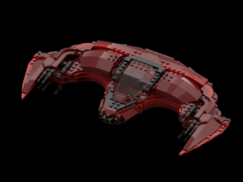 LEGO MOC Crimson Crescent red spaceship by Dethark75 | Rebrickable ...