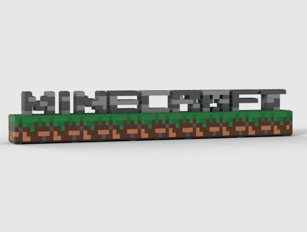 LEGO MOC Minecraft Logo on Grass Blocks by Manozoid | Rebrickable ...