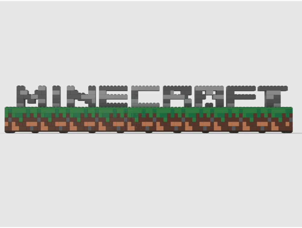 LEGO MOC Minecraft Logo on Grass Blocks by Manozoid | Rebrickable ...