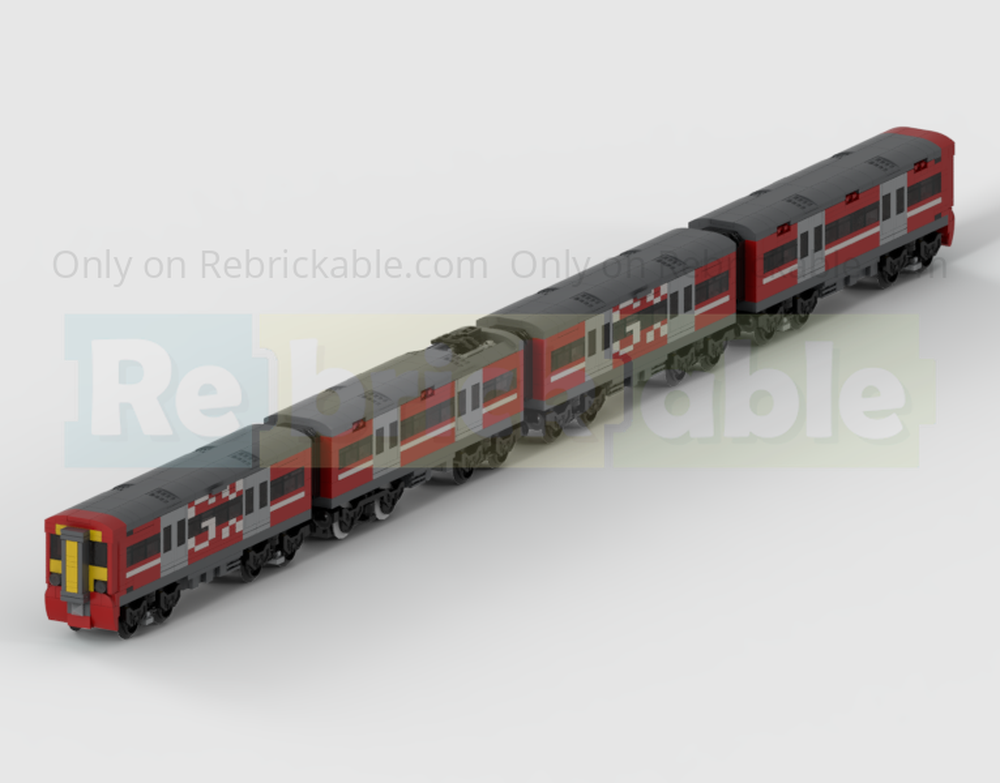 LEGO MOC Class 387 Electrostar 4-Carriage EMU Train in Gatwick Express ...